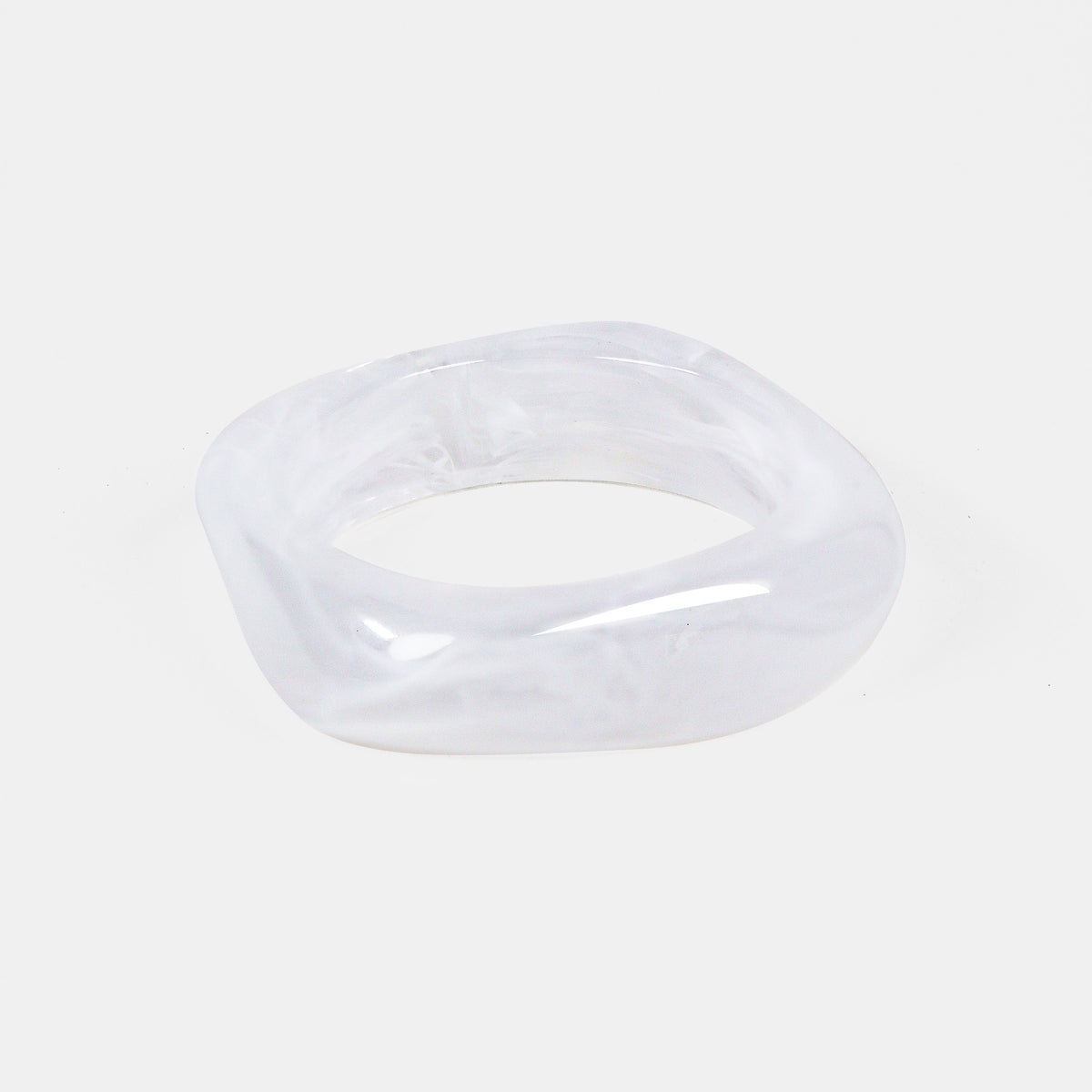 Lara Angular Bangle in Clear – Lustre & Sage